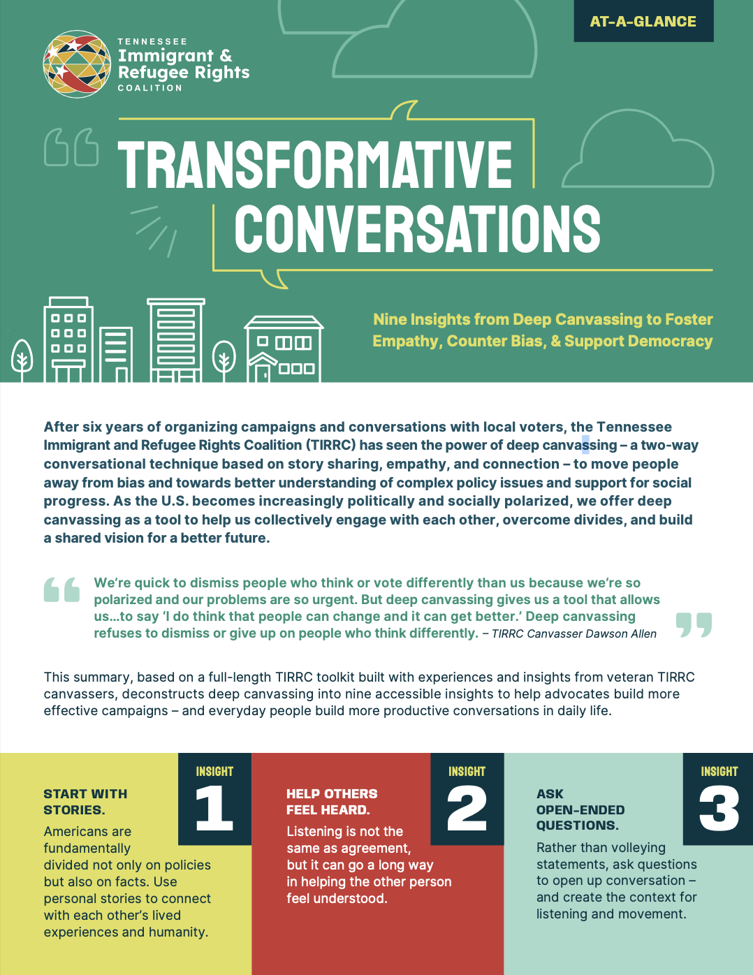 Transformative Conversations Toolkit — TIRRC - Tennessee Immigrant & Refugee Rights Coalition